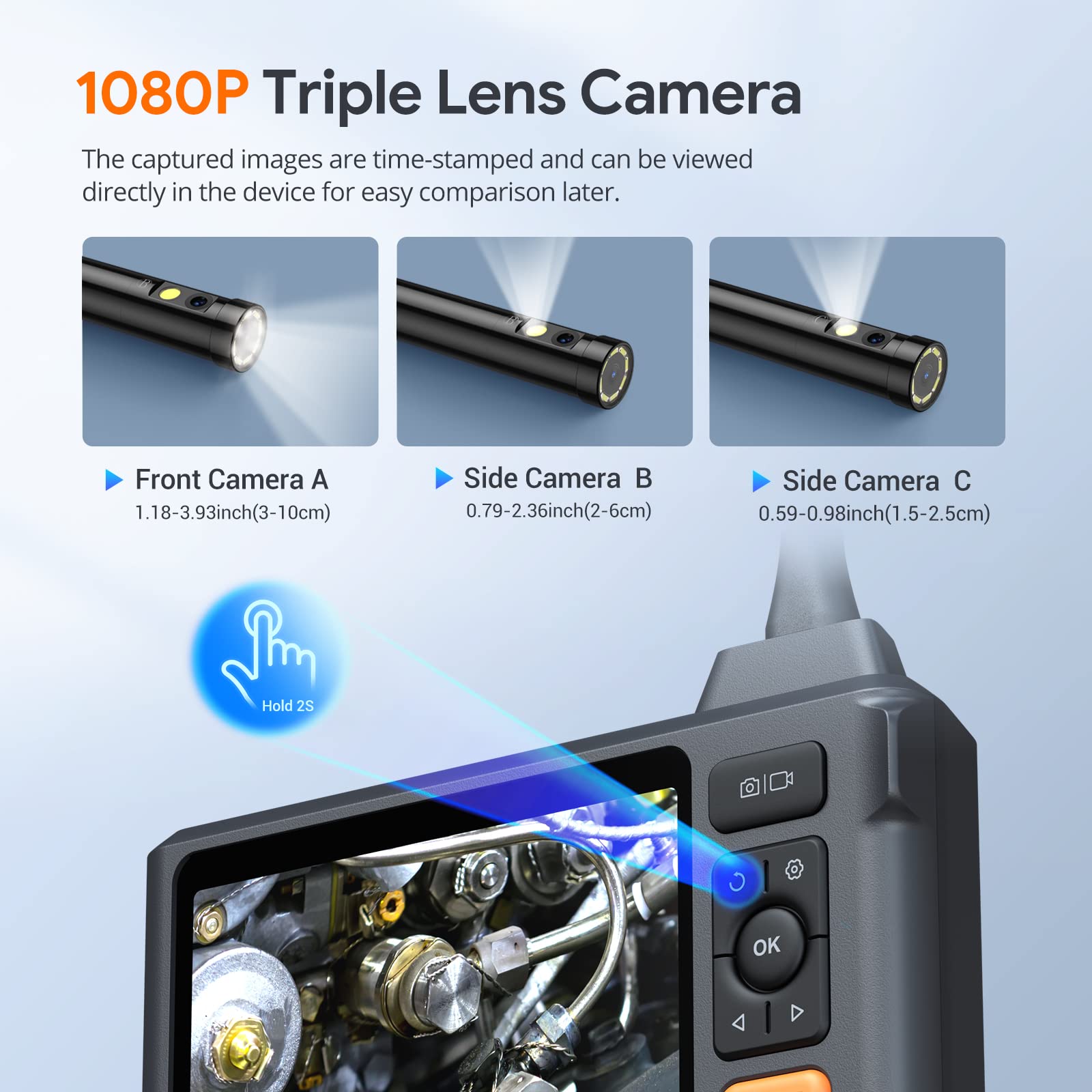 Mua DEPSTECH Triple Lens Borescope Inspection Camera, 5"IPS Screen ...