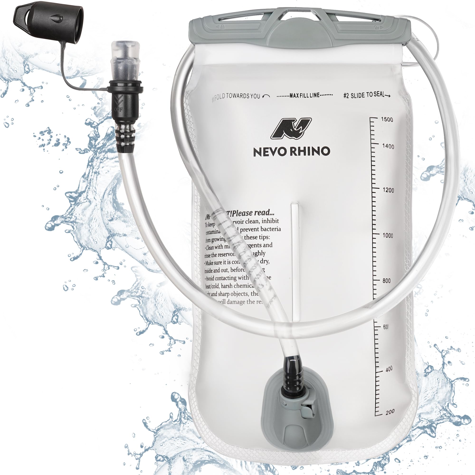 Hydration Bladder 1.5L Leakproof Water Reservoir 1.5 Liter, BPA Free ...