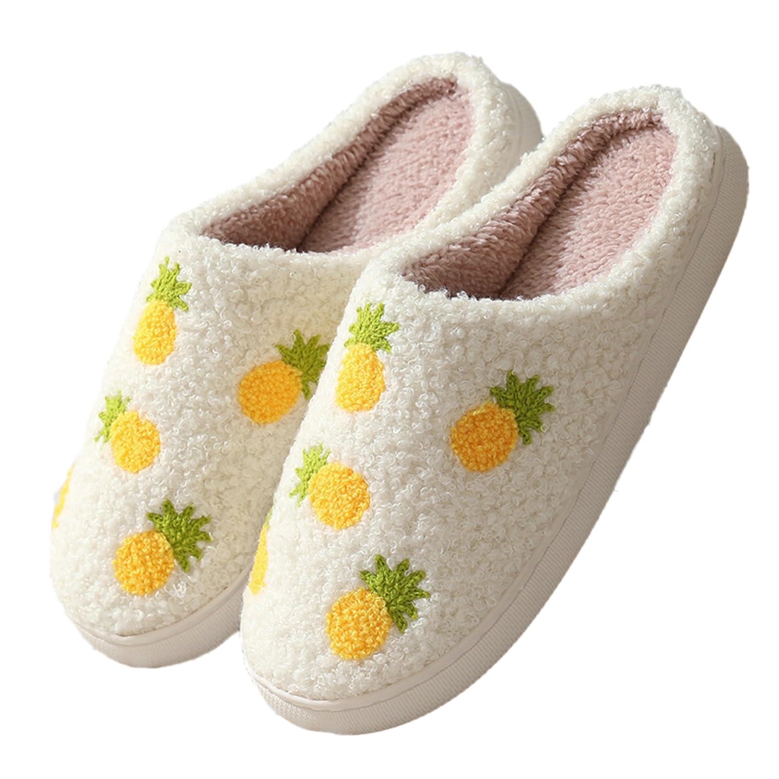 Women Slippers Cute Pattern Strawberry Slippers Warm Soft Bedroom Shoes ...