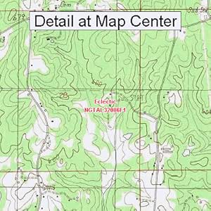 Amazon.com : USGS Topographic Quadrangle Map - Eclectic, Alabama ...