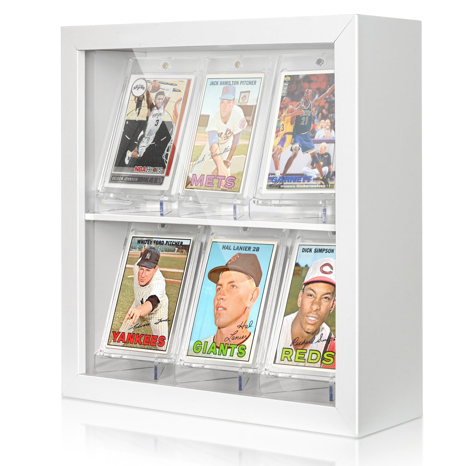 Trading Card Display Frame, Wood Baseball Card Display Case for ...