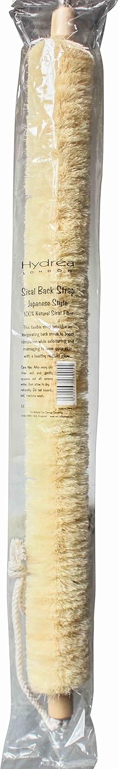 Hydrea London Natural Sisal Exfoliating Back Strap Japanese Spa Large ...
