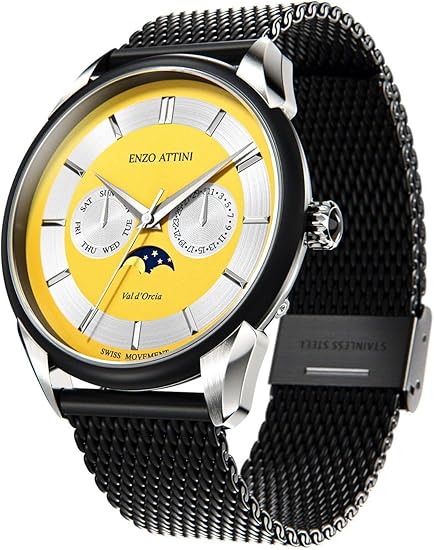 Enzo Attini Val d'Orcia/Swiss Movement: Amazon.co.uk: Watches