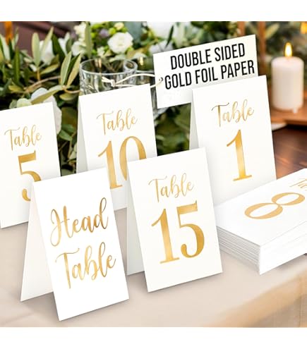 Tarjetas Con Números Para Las Mesas De La Cena