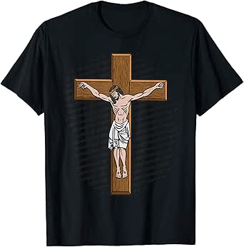 Amazon.com: Jesus Christ on Cross Crucifixion T-shirt: Clothing
