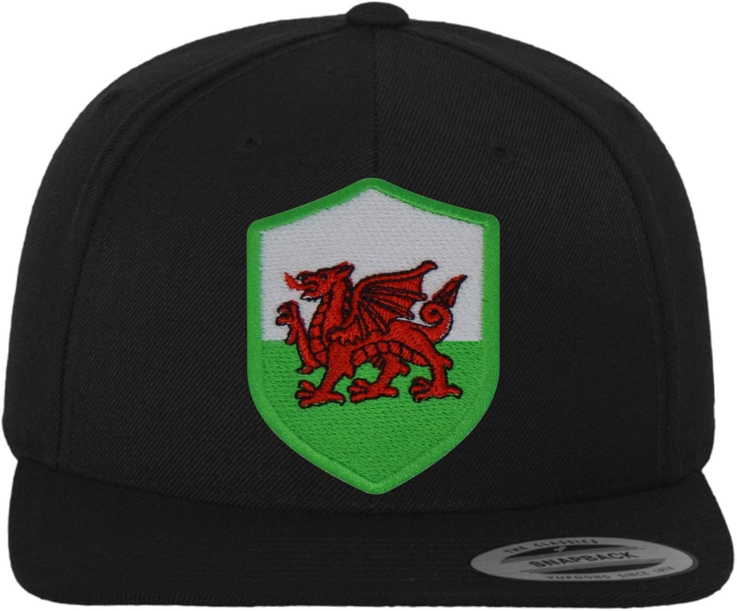 FanShirts4u Classic Snapback Wales mit Wappen Baseball Cap (Cap schwarz ...