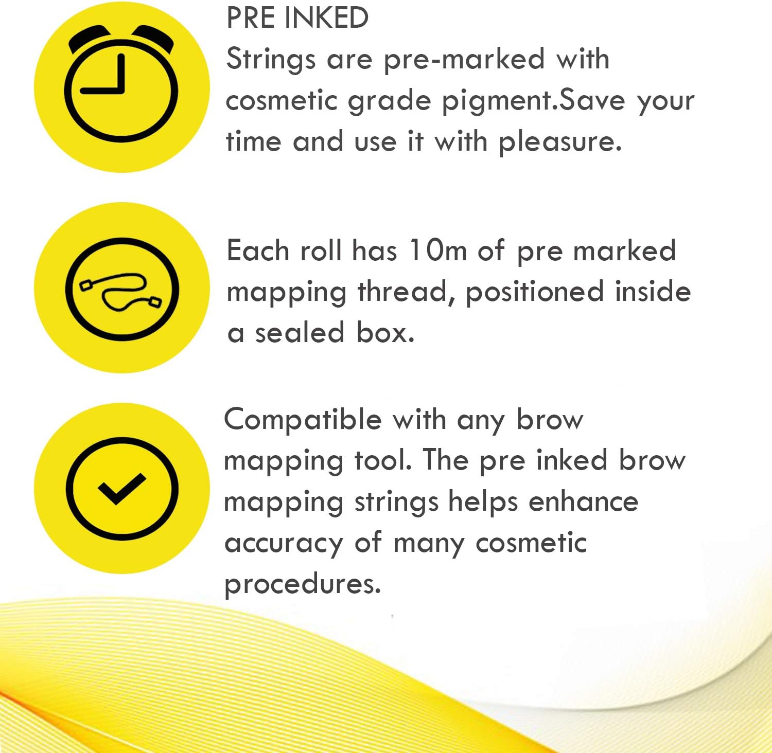 Pre-Inked Eyebrow Mapping String – BigaMart