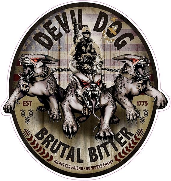Amazon.com: Marines Devil Dog Decal 5" from the United States: Automotive