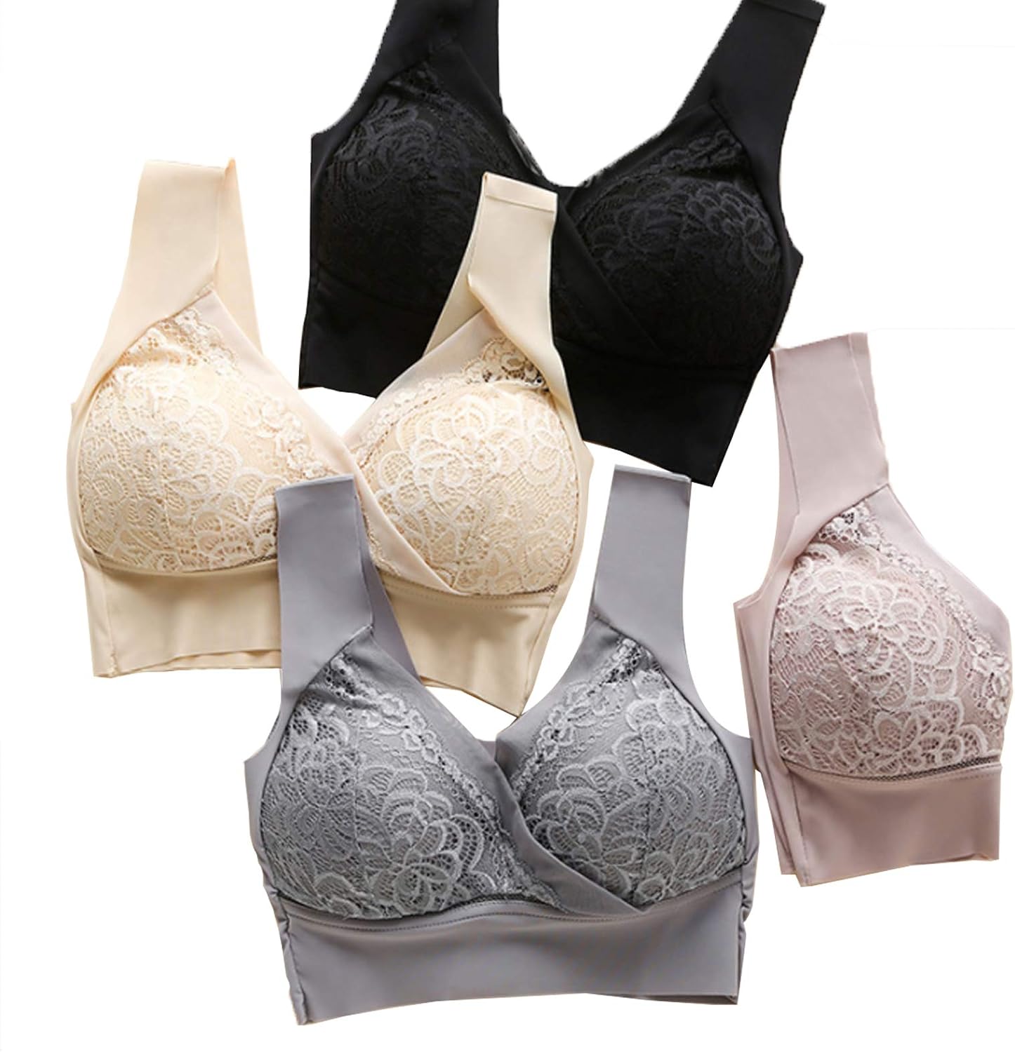 ALILILI Rosy Lift Bra Plus Size Comfort Extra Elastic Wireless ALILILI Rosy Lift Bra Plus Size Comfort Extra Elastic Wireless