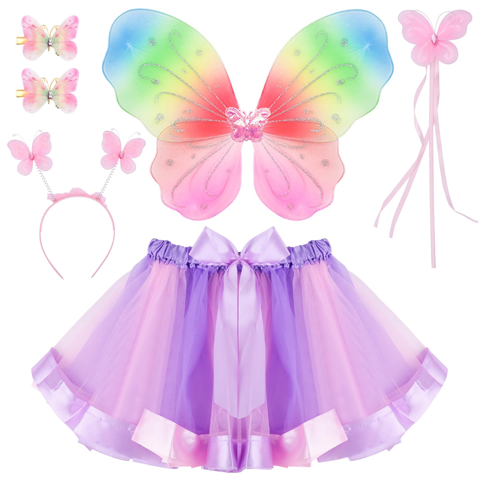 Yotako Fairy Costume for Girls, Fairy Princess Costume Set with ...