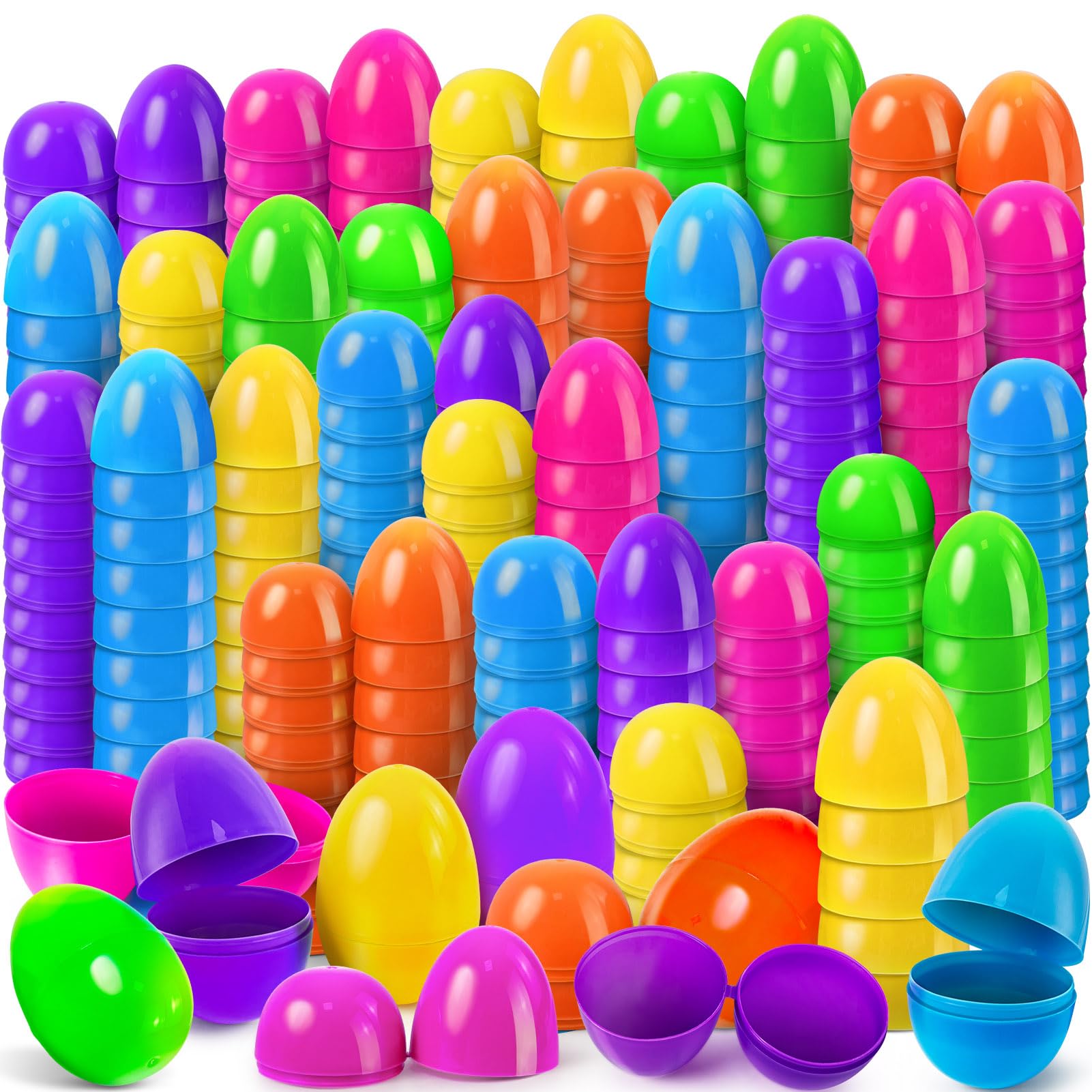 YOPINSAND Easter Eggs, 2.5" Empty Easter Eggs Fillable, Colorful ...