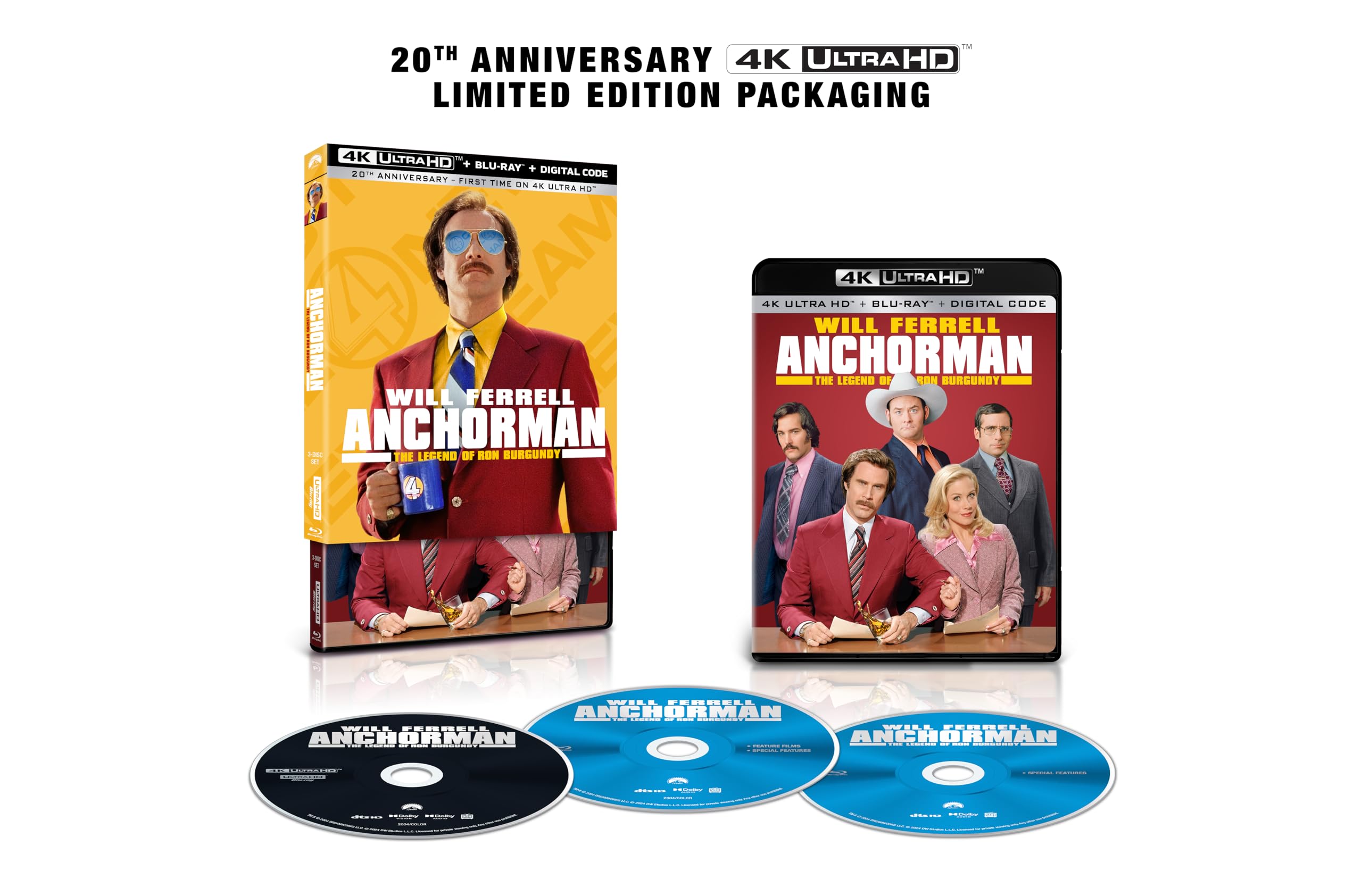Mua Anchorman: The Legend of Ron Burgundy [4K UHD + Blu-Ray + Digital ...