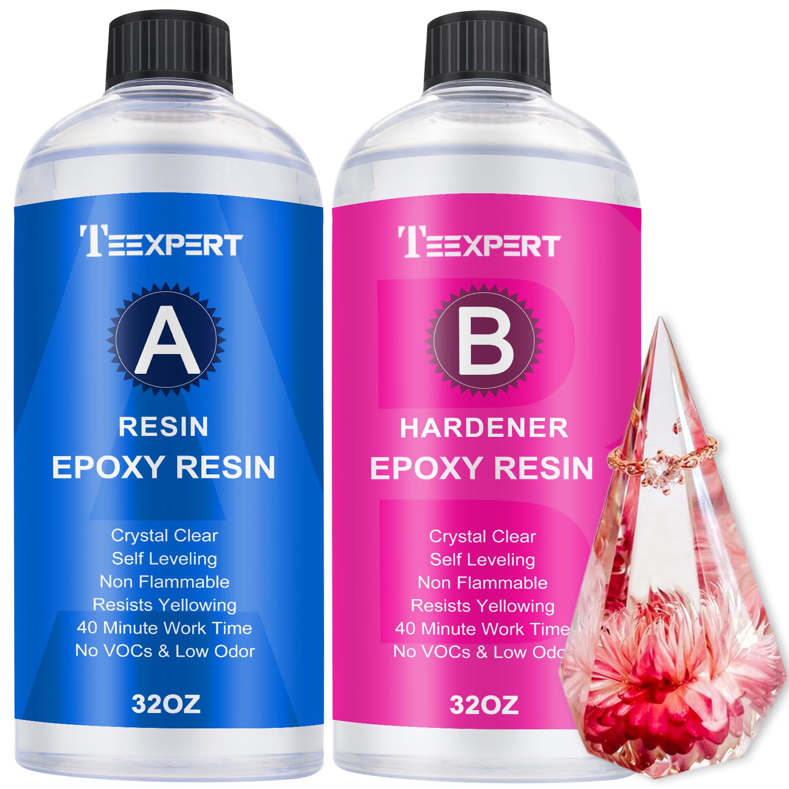Mua Teexpert Epoxy Resin Crystal Clear: 64OZ Epoxy Resin kit Fast ...