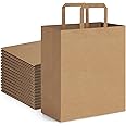 Amazon.com: BagDream 100Pack 10x6.75x12 Kraft Brown Paper Bags with ...