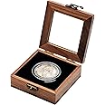 Amazon.com: COSISO Single Walnut Wood Challenge Coin Presentation ...