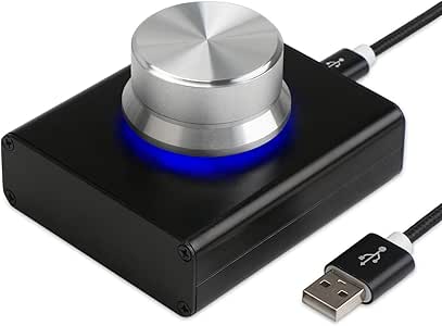 USB Volume Control Knob, DROK Lossless PC Computer Speaker Audio Volume ...