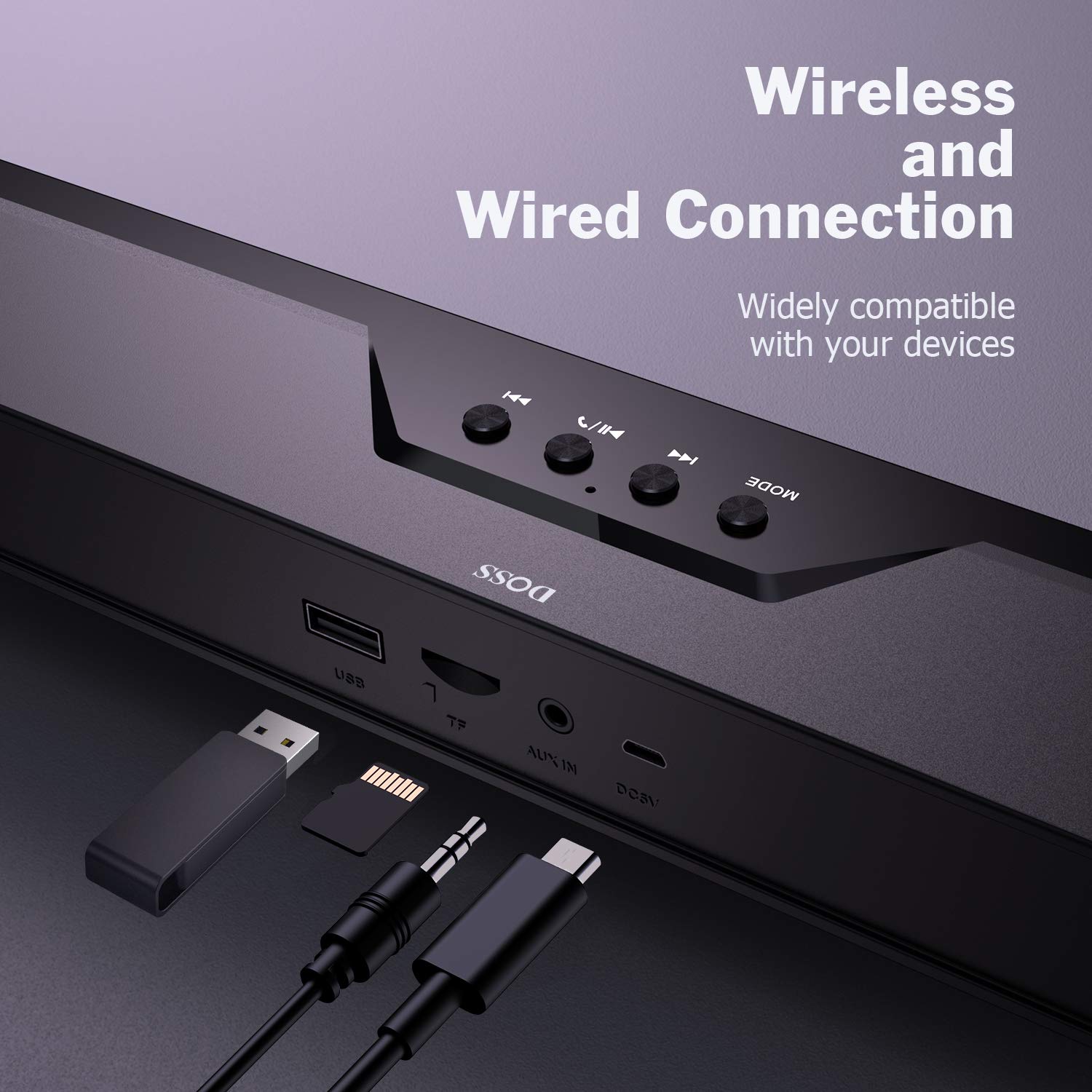 Mua DOSS Computer Speaker, Sound bar with 16W Stereo Sound and Enhance ...