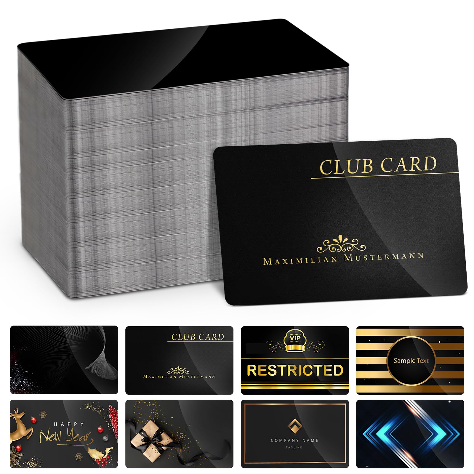 300 Pack Metal Business Cards Blanks Anodized Aluminum Blanks Name Card ...