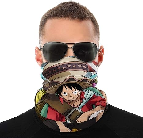 Multi-Purpose Scarf Anime Luffy Balaclava Headwear Bandanas Neck Gaiter ...