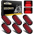 Amazon.com: Partsam 6pcs Red Oval 10 Diodes 6 inch Stop Turn Tail Brake Light w/grommet+ pigtail ...
