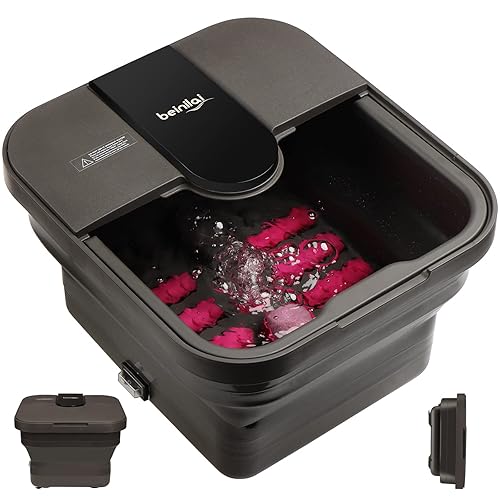 Beinilai Collapsible Foot Spa,Foot Bath with Heat and Massage and ...