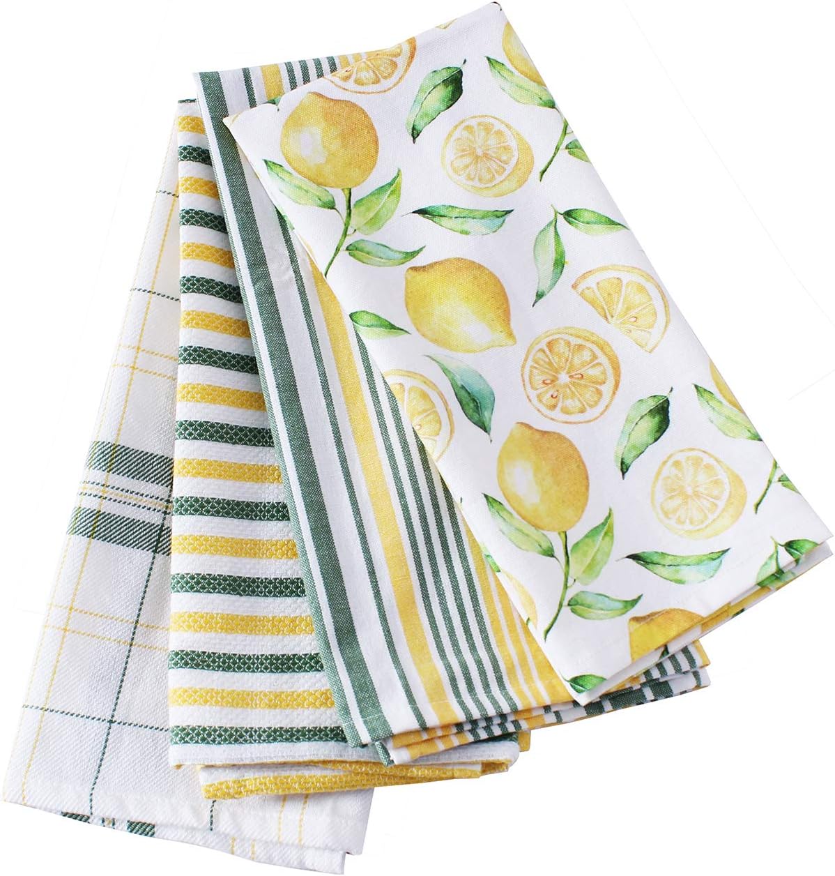 Amazon.com: ACCENTHOME Kitchen Towels Set of 4 Super Absorbent Durable ...