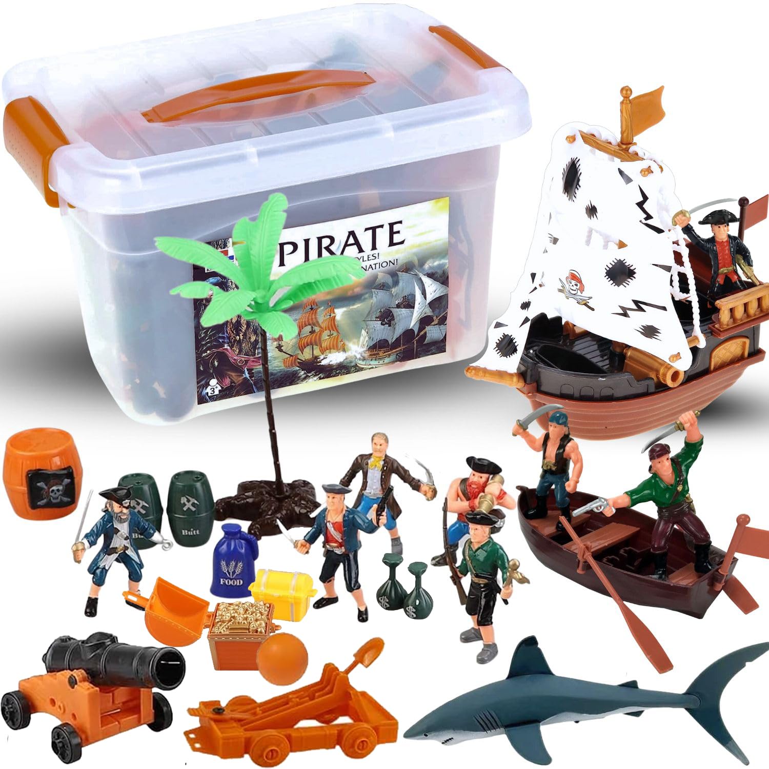 Mua Liberty Imports Bucket of Pirate Action Figures Toys Playset with ...