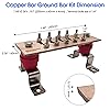 Copper Ground Bus Bar,Multipurpose Ground Bar Kit 7.88"x2.36"x .157 ...