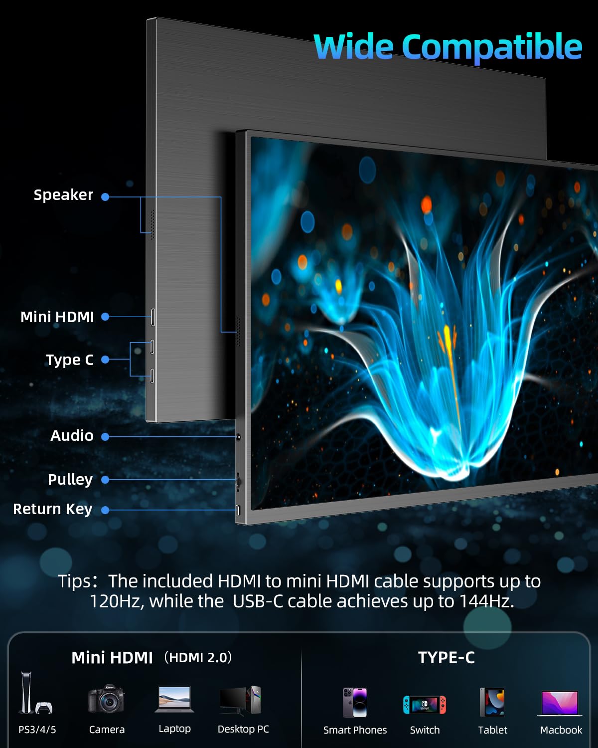 Mua UPERFECT 2K 144Hz Portable Gaming Monitor 18" 2560x1600 QHD 100% ...