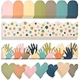 Amazon.com: 80Pcs Boho Bulletin Board Borders Classroom Colorful Border ...