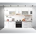 Amazon.com : BELECO 7x5ft Fabric Modern Kitchen Backdrop for ...