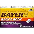 Amazon.com: Bayer Back & Body Extra Strength 50 Caplets (Pack of 3 ...