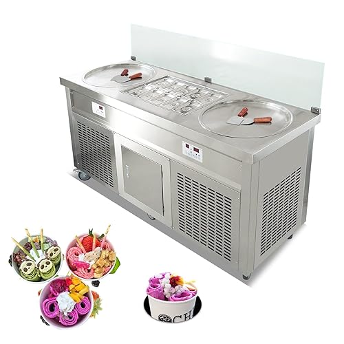 Commercial 21'' dia pan Certificate Fried Ice Cream Rolled Machine ...