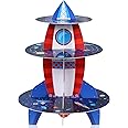 Amazon.com: Nuenen 3 Tiers Rocket Cupcake Stand Outer Space Cardboard ...
