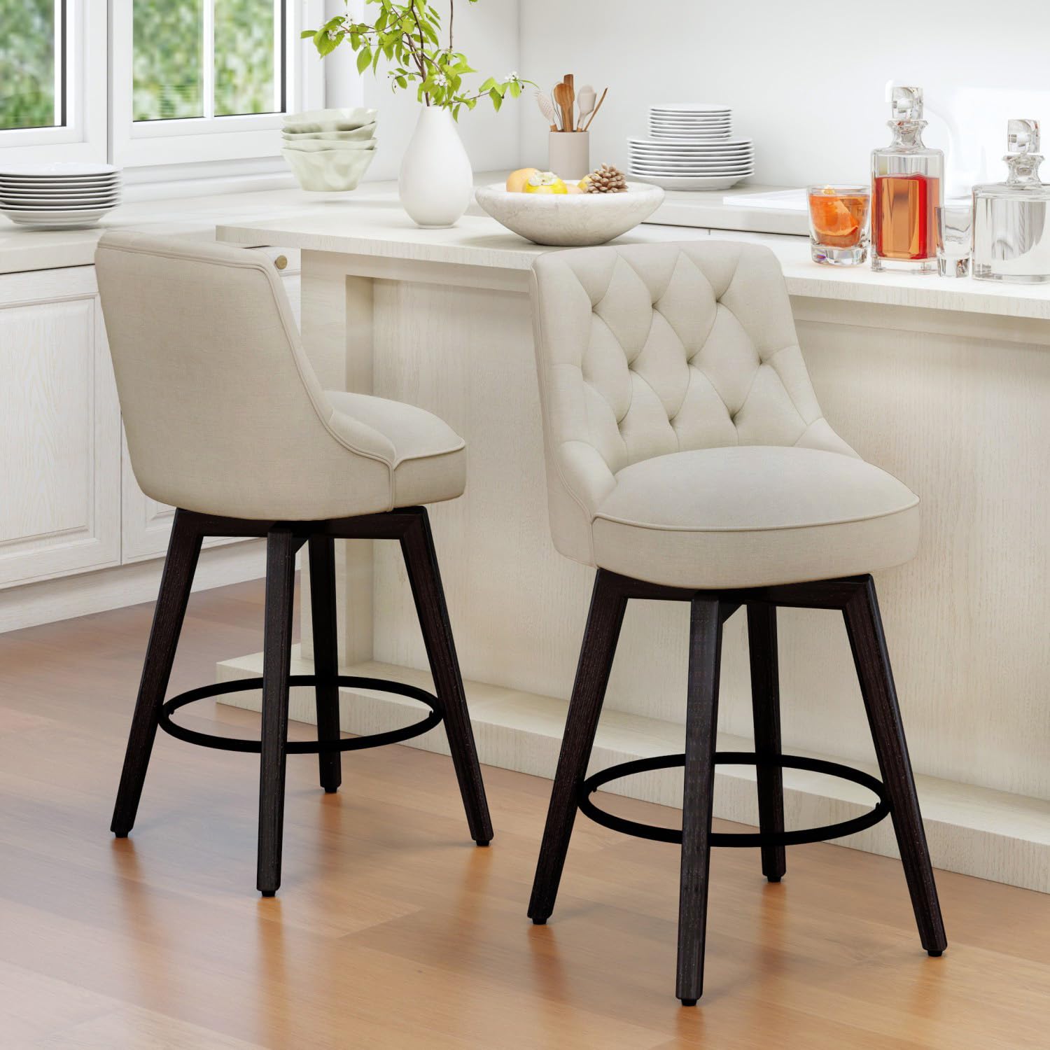 Counter Height Bar Stools Only set of 2** Updated Thickened Upholstered ...