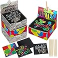 Amazon.com: Mocoosy 400 Sheets Mini Holographic Scratch Art Notes for ...