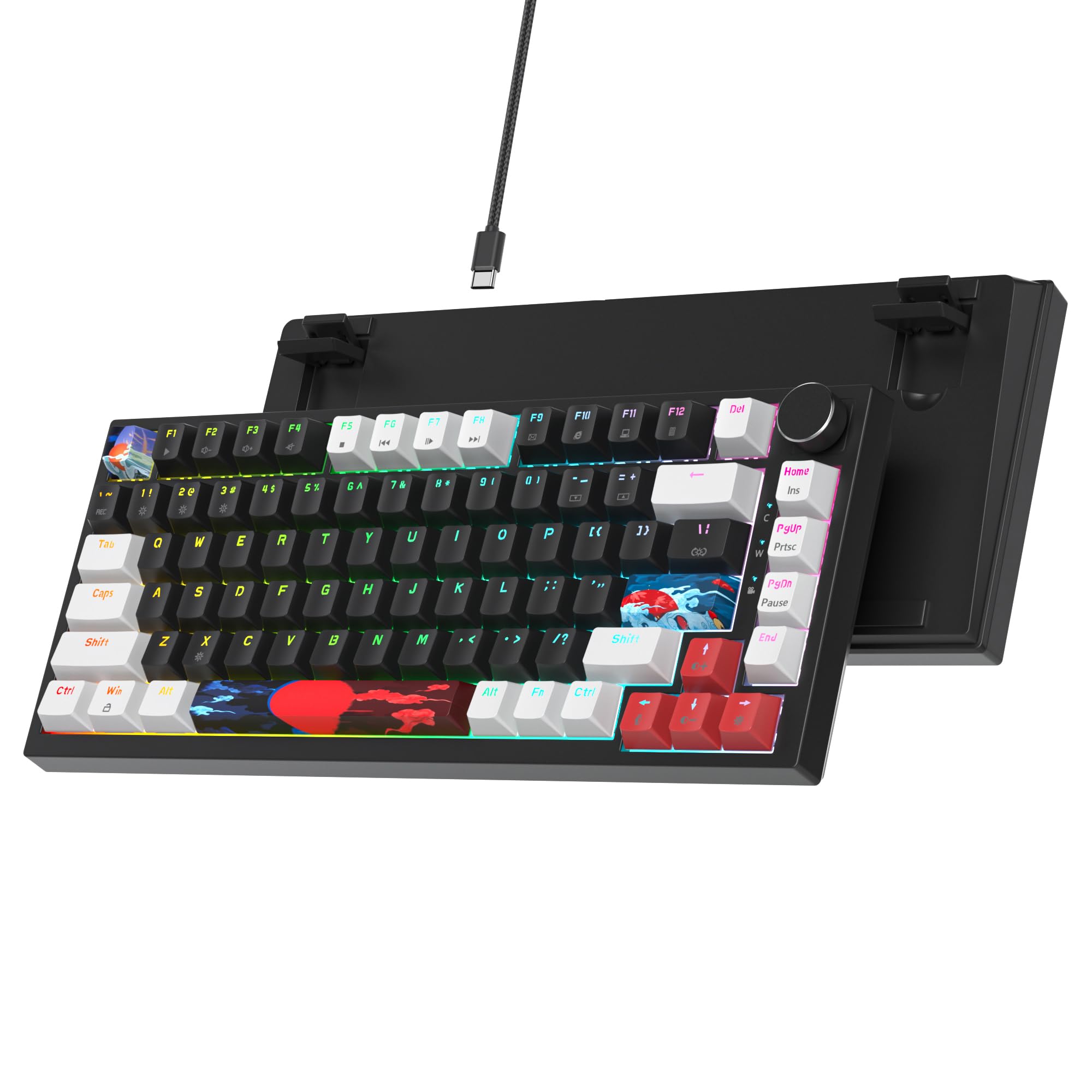 Mua 75% Mechanical Gaming Keyboard Gasket Mount Keyboard Wired Custom ...