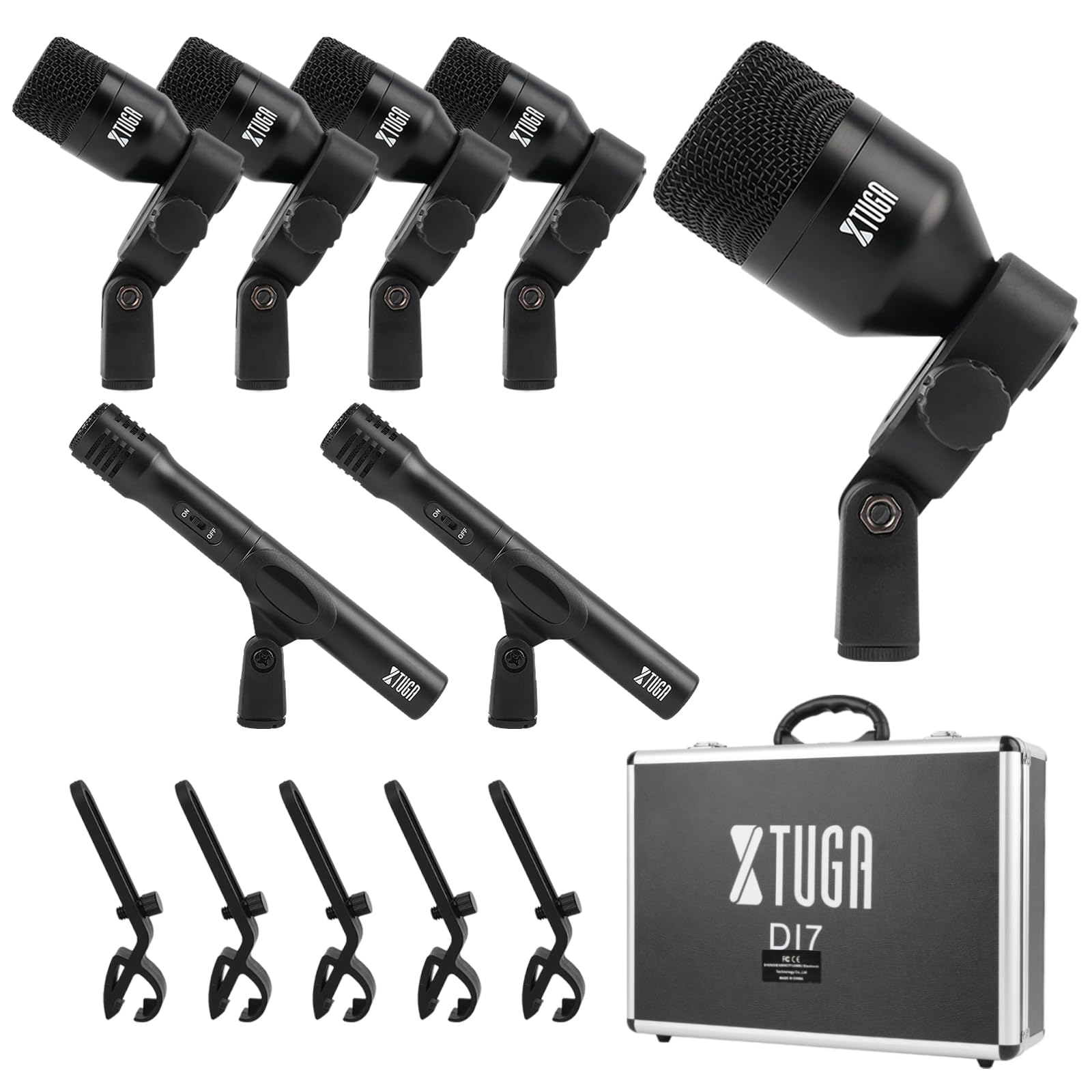 Mua XTUGA DI7 7 PCS Wired Dynamic Drum Mic Kit Metal Kick Bass, Tom ...