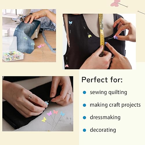 Sewing Pins Flat Head Pins For Sewing 200 Pieces Flat Head Straight