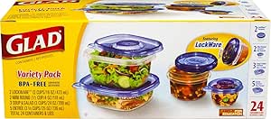 Amazon.com: GladWare Food Storage Containers Variety Pack, 24 Count ...