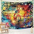 Music Note Tapestry Colourful Psychedelic Fashion Wall Hanging for ...