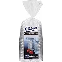 Amazon.com: Chinet Cut Crystal 14 Oz 60 Count, (Pack of 1), Clear ...