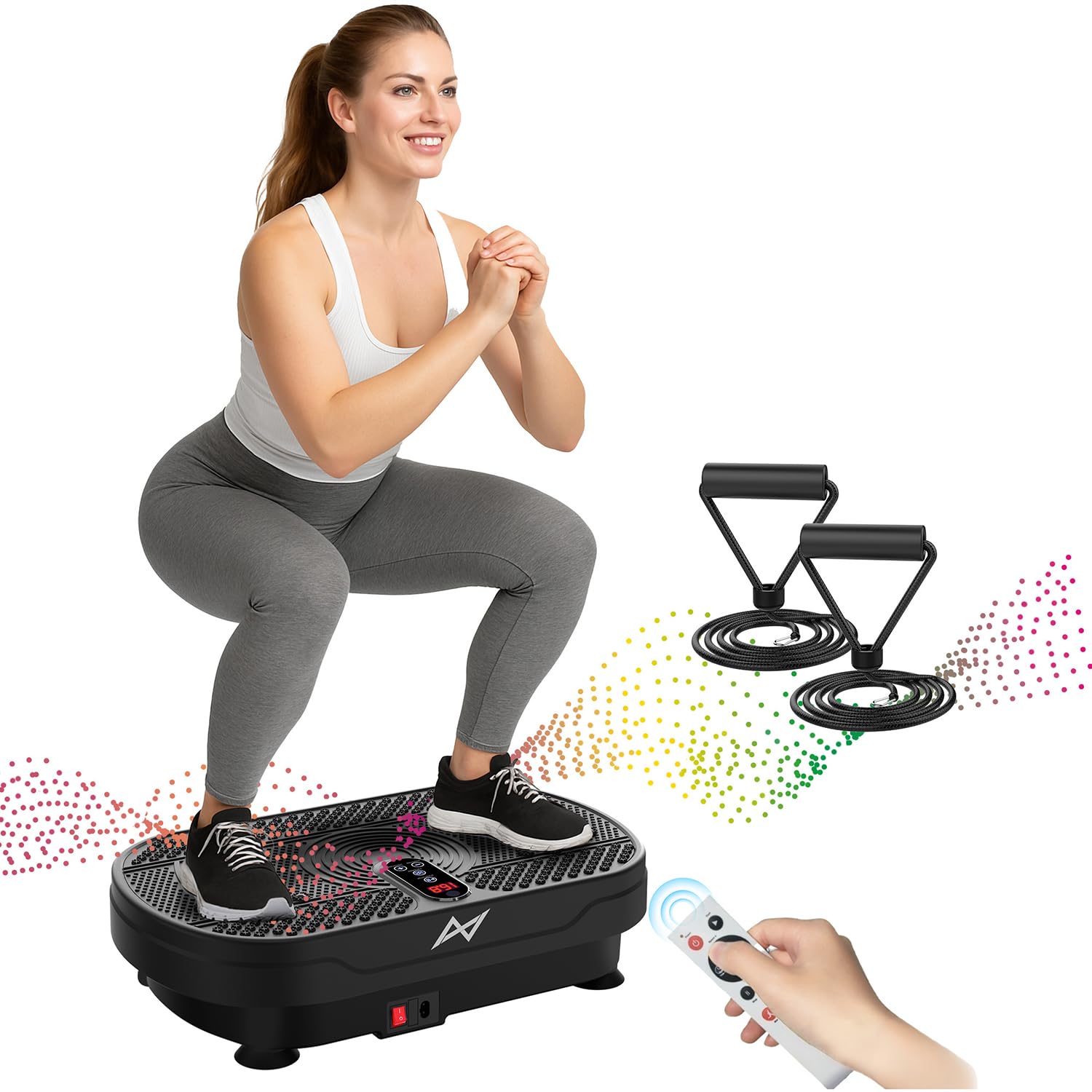 AXV Vibration Plate Exercise Machine Whole Body Workout Portable Mini ...