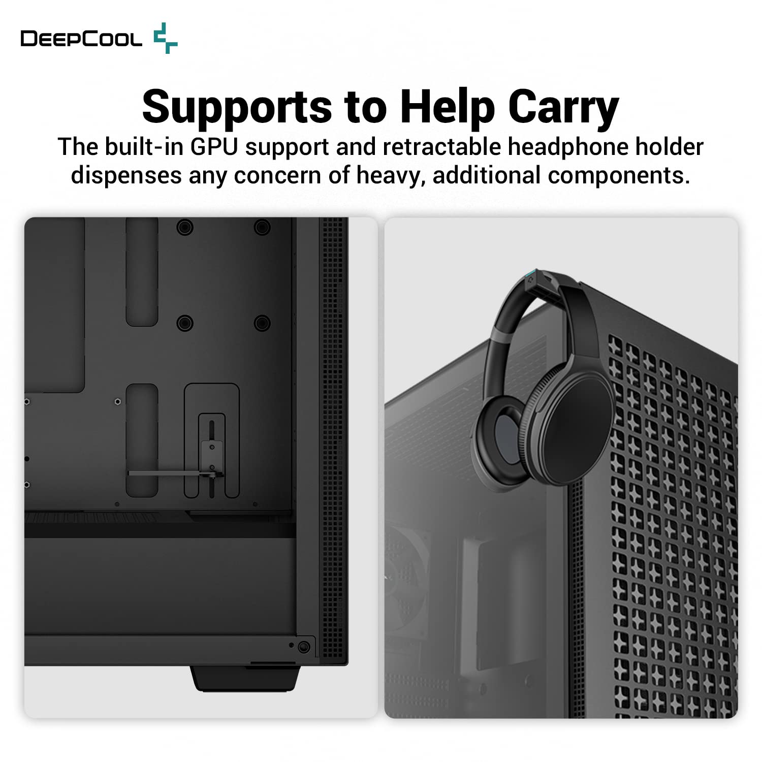 DeepCool CH370 Micro ATX Gaming Computer Case, 120mm Rear Fan Pre ...