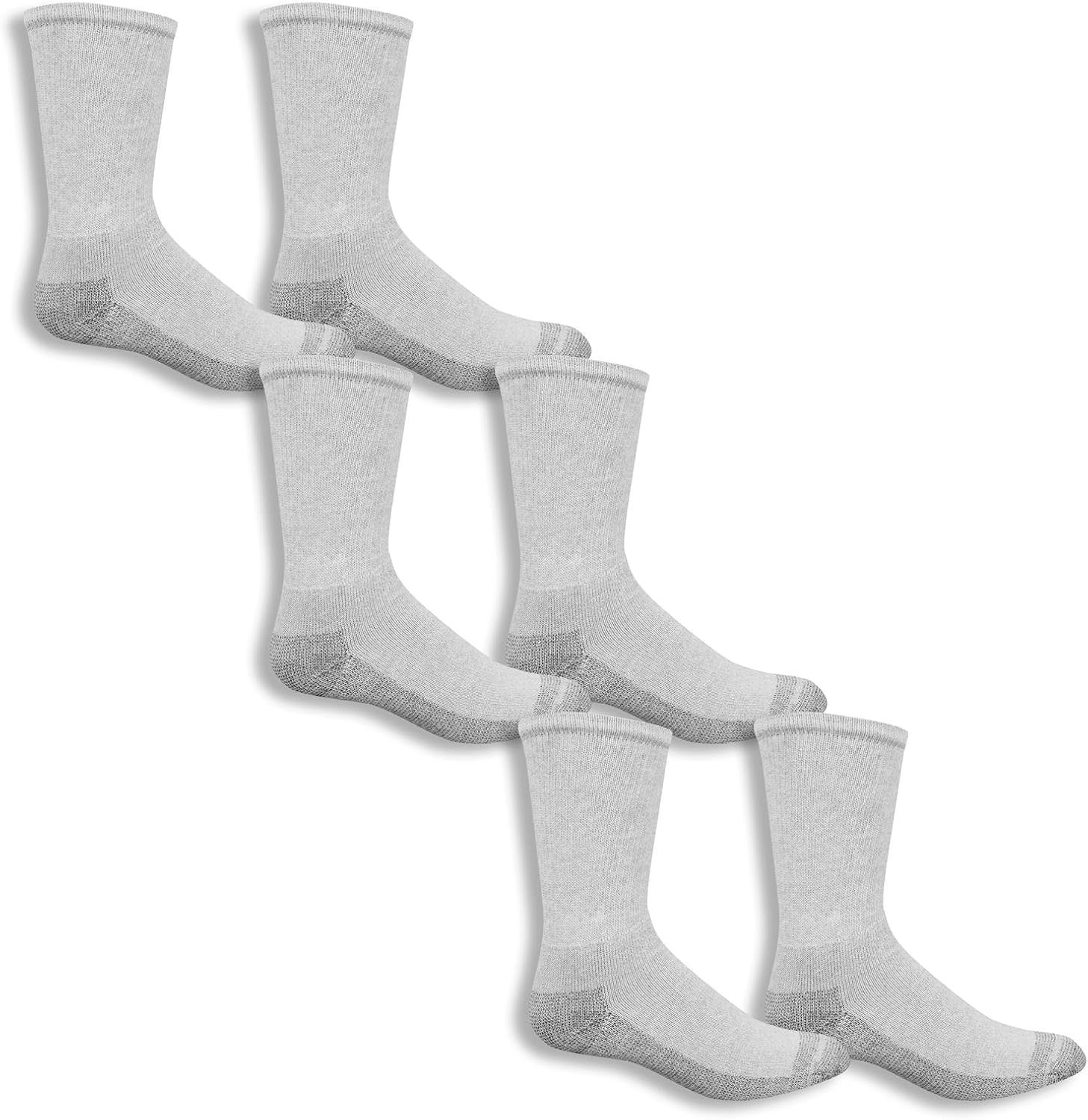 Amazon.com: Fruit of the Loom Work Gear Heavy Duty Crew Socks 6-Pair ...