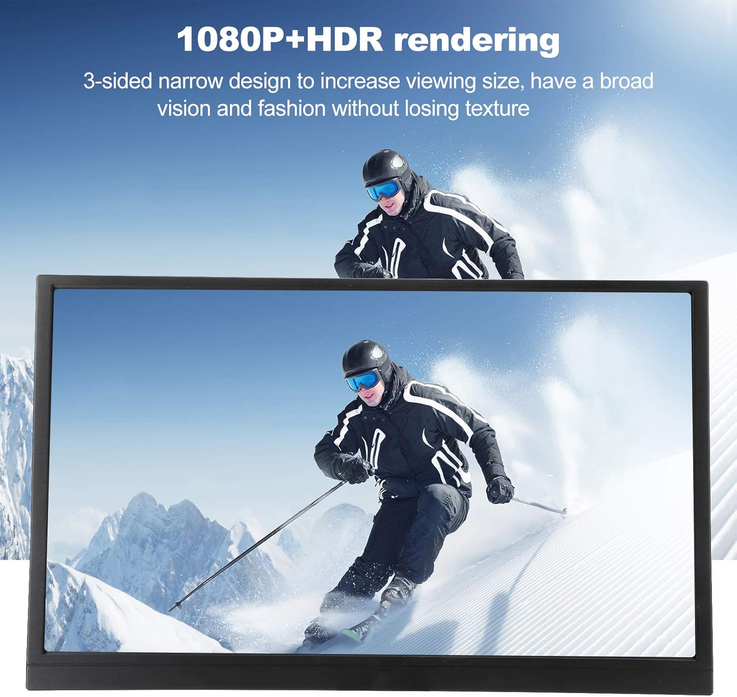 Portable HDR display, 15.6 inch IPS screen computer extension, portable ...