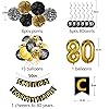 Trgowaul 80th Birthday Party Decorations Kit- Gold Glittery Cheers to ...