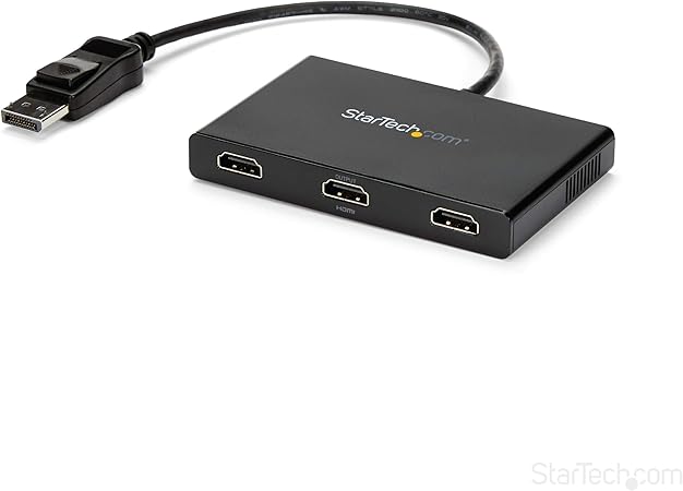 StarTech.com DisplayPort to HDMI Multi-Monitor Splitter - 3-Port MST Hub - DP 1.2 to 3X HDMI MST ...