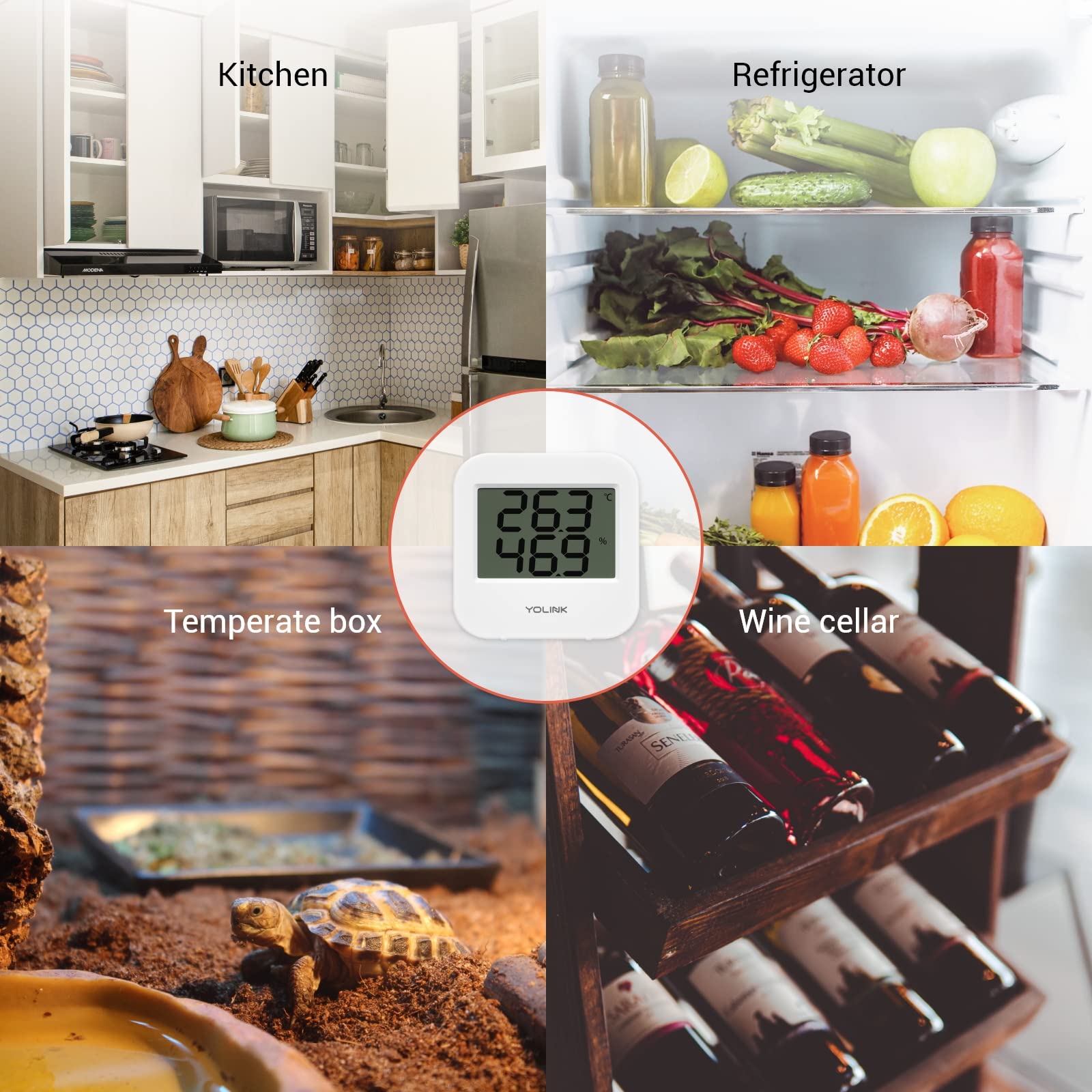 YoLink Smart Wireless Temperature & Humidity Sensor, Wide Temp Range ...