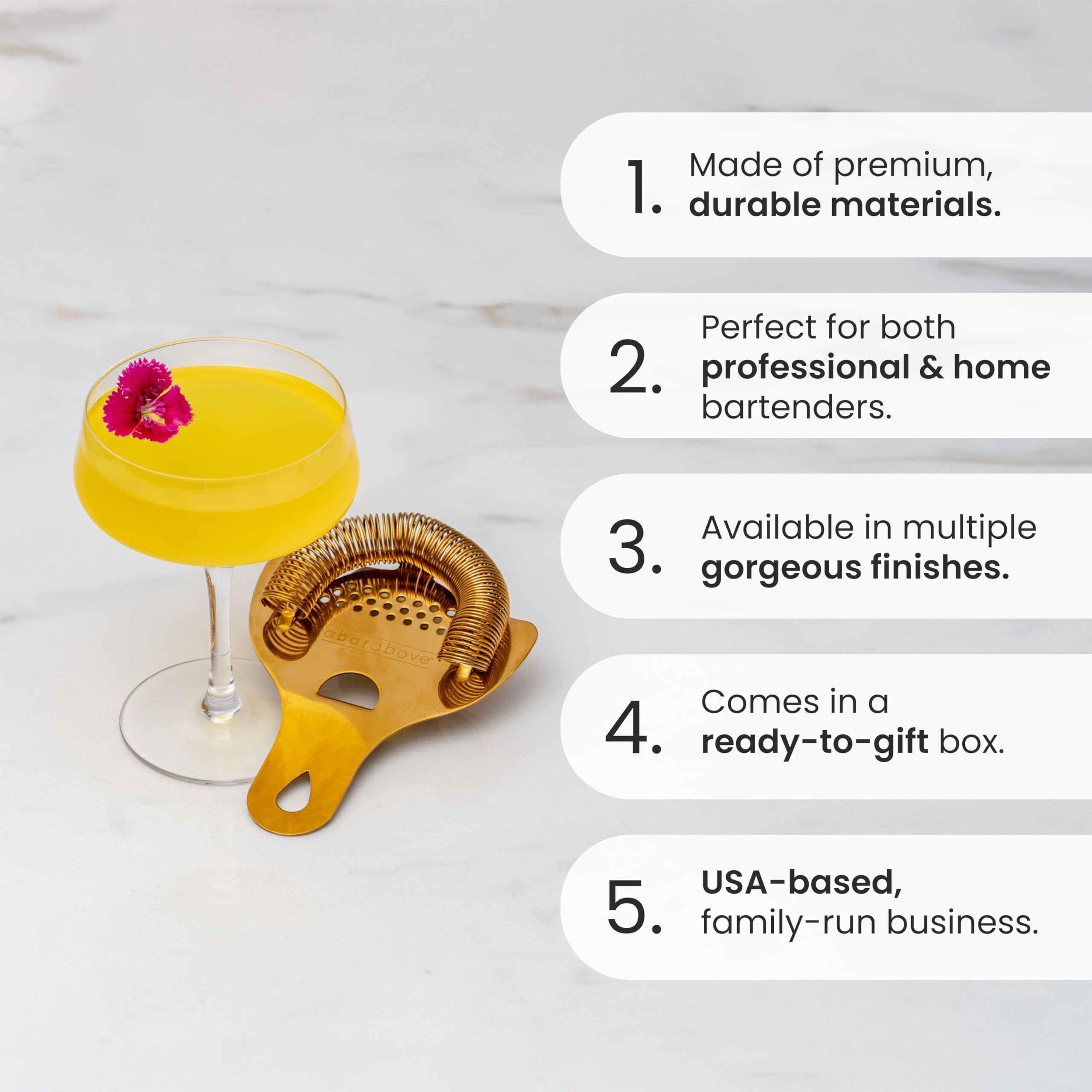 Mua Hawthorne Strainer for Cocktails – Bar Strainer Cocktail w/High ...